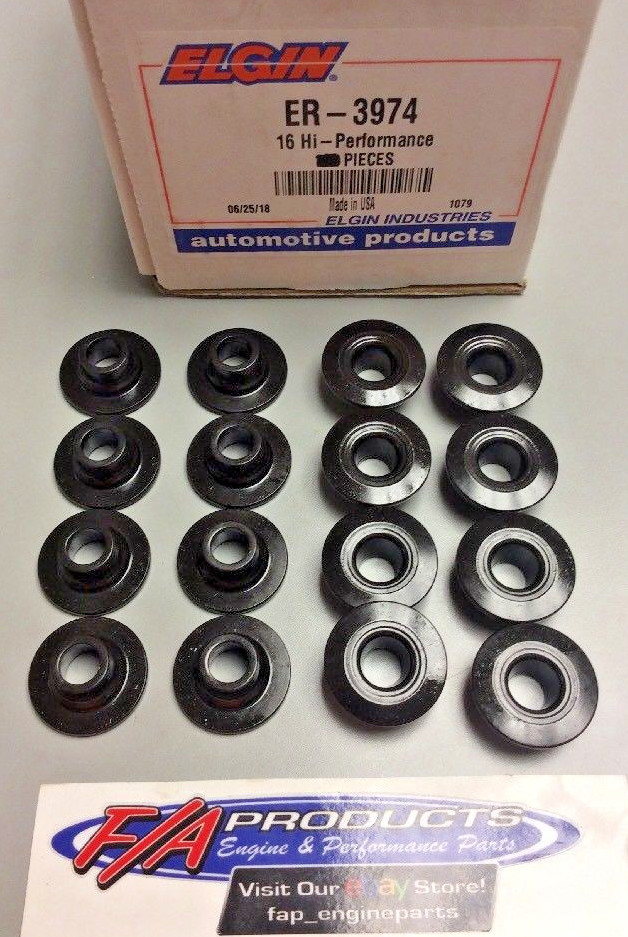 1.250" 7 Degree Stamped Steel Valve Spring Retainers Set Of 16 Elgin ER ...