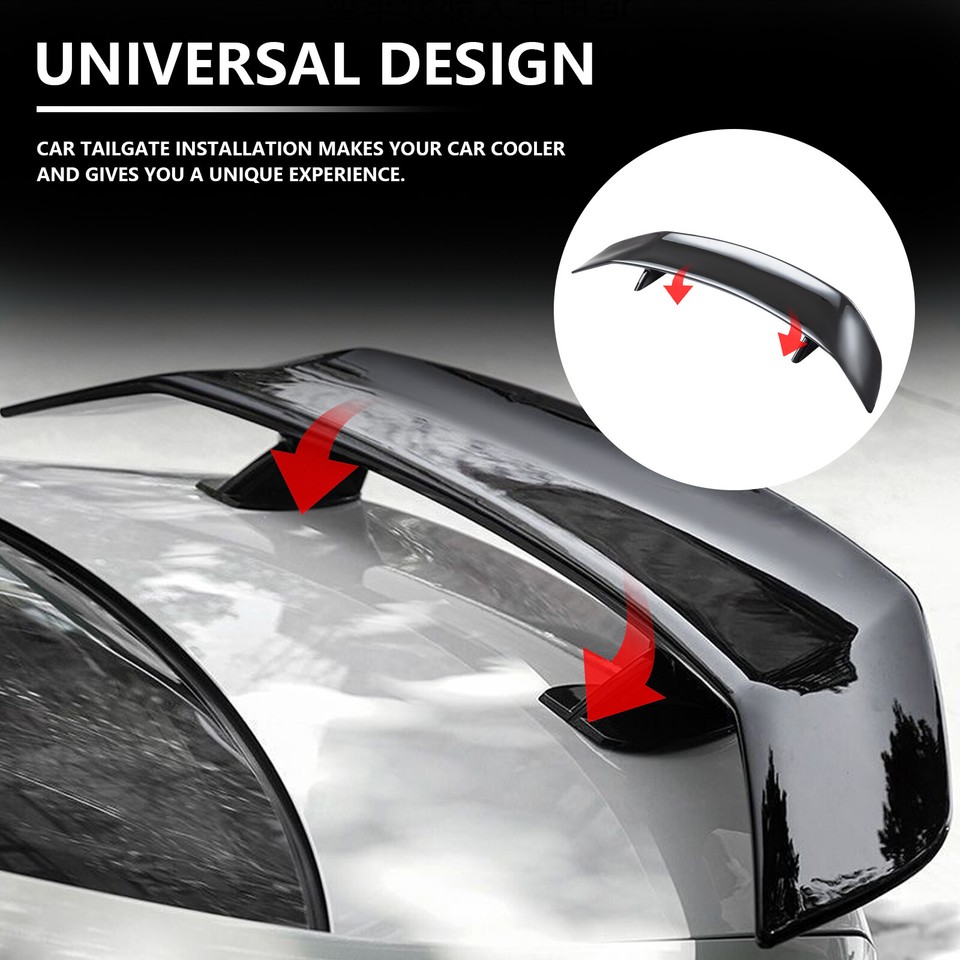 47" Rear Trunk Spoiler Racing GT Wing Gloss Black For hyundai-elantra ...