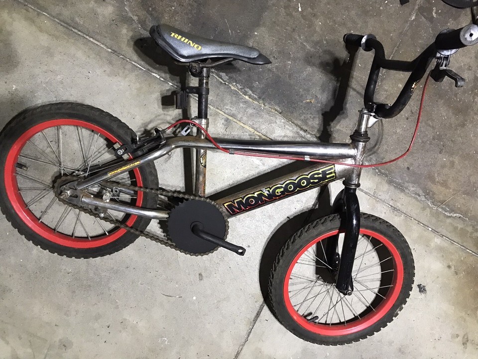 vintage Old School BMX Chrome Mongoose 16" Wheels Rims Project Bike | eBay
