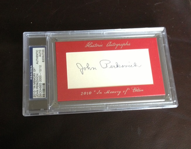 2010 HA HISTORIC AUTOGRAPHS IN MEMORY OF JOHN PERKOVICH AUTO 12/12 PSA ...