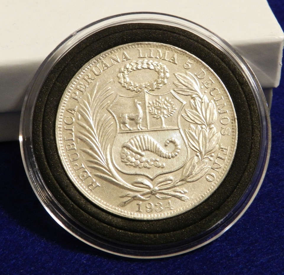 1934 Peru Un Sol - Fantastic Silver Coin - See PICS | eBay