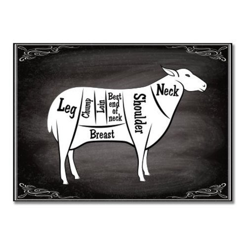 Lamb Meat Cuts Car Vinyl Sticker - SELECT SIZE | eBay
