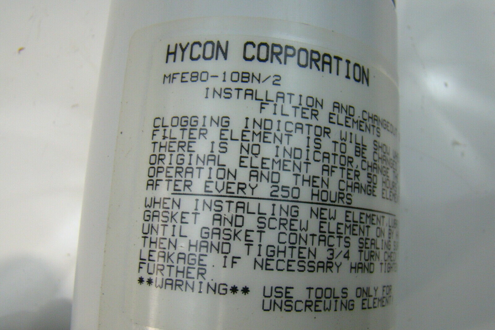 Hycon Filter Element MFE80-10BN/2 | eBay UK