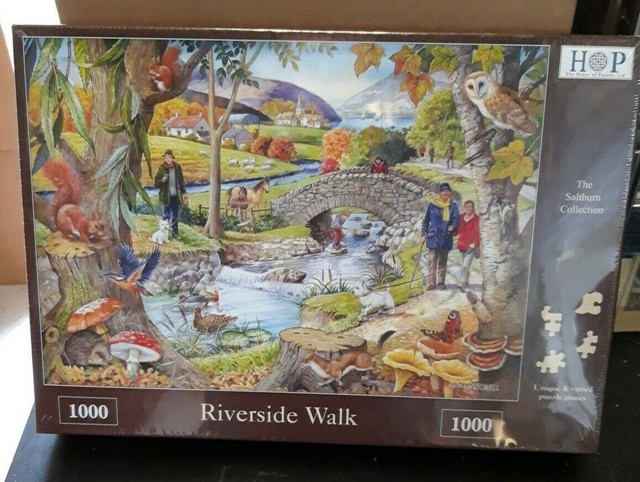 House of Puzzles Hop Riverside Walk 1000 Piece Jigsaw Puzzle Mc241 for ...