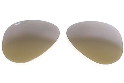 Ray Ban 3407 55 Outdoorsman Lenti di Ricambio Marrone Specchio Argento ...