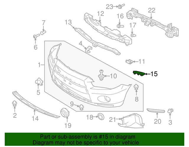 Mitsubishi OEM 10-13 Outlander Front Bumper-upper Bracket Right ...