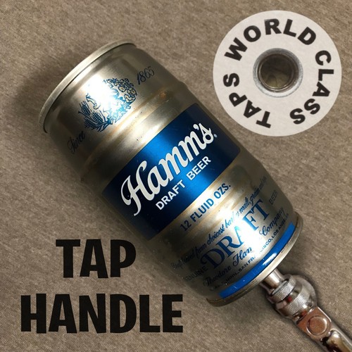 NICE vintage HAMM'S KEG CAN beer TAP HANDLE marker KEGERATOR steel ...