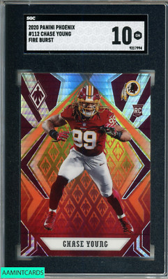 2020 PANINI PHOENIX CHASE YOUNG #112 FIRE BURST ROOKIE RC SGC 10 GM | eBay