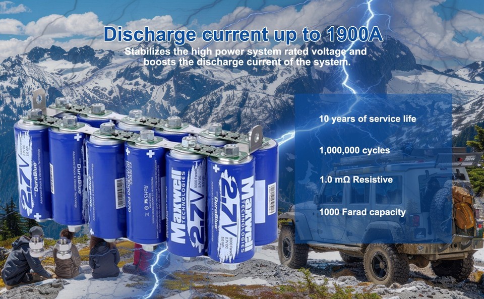 Maxwell 16V 1000F Super Audio Capacitor Battery 12pcs 2.7V3000Farads ...