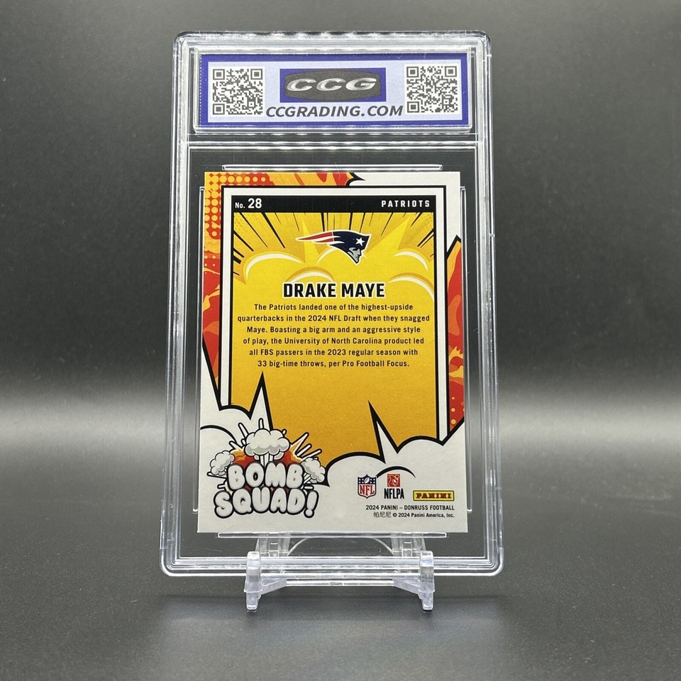 2024 PANINI DONRUSS BOMB SQUAD #28 DRAKE MAYE ROOKIE RC CCG 10 GEM MINT | eBay