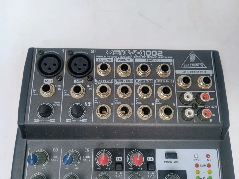 Behringer XENYX 1002 Audio Mixer 10-Input 2-Bus with Mic Preamps ...