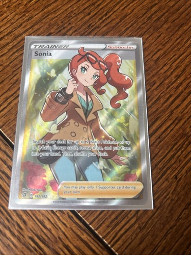 Pokémon TCG Sword & Shield Rebel Clash Sonia Full Art Trainer 192/192 ...