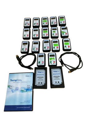 Sensitech TempTale 4 Temperature Data Loggers x17 + USB Interface x2 ...