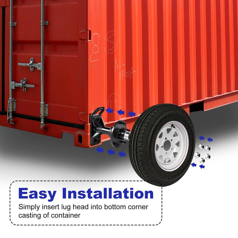 2 Pack Shipping Container Wheels 5.5-Lug Wheels Kit, Shipping Container ...