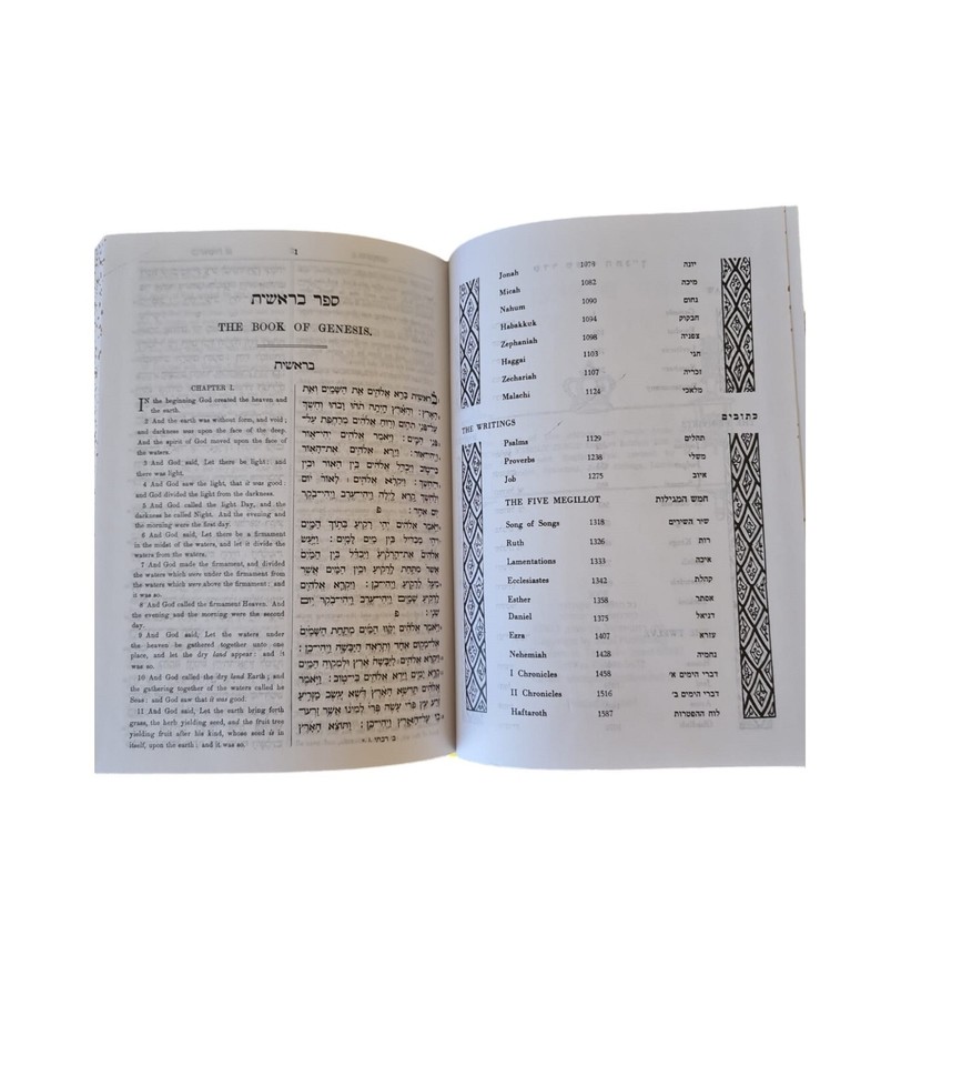 Jewish Bible Book Tanakh Hebrew-English Torah, Nevi'im, Ketuvim Leather ...