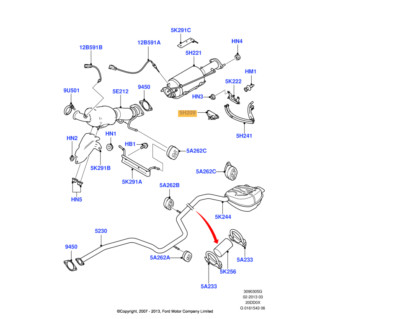 Genuine DPF Exhaust Pressure Sensor 1415606 - Genuine brand new FORD ...