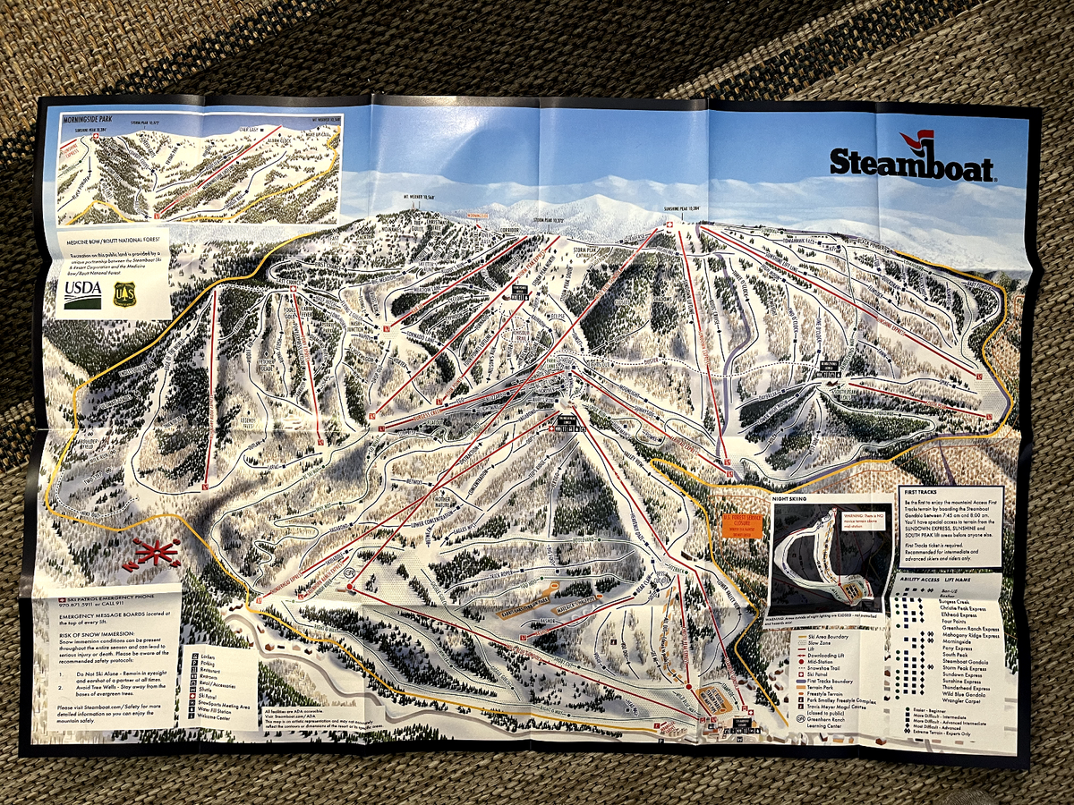 Steamboat Springs Ski Trail Map Steamboat Routt National Forest