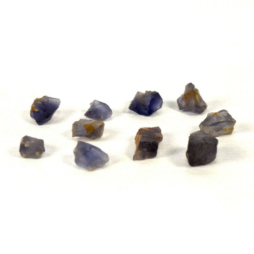 7ct 10PCS Blue Iolite Rough Natural Crystal Cordierite Mineral Gemstone ...