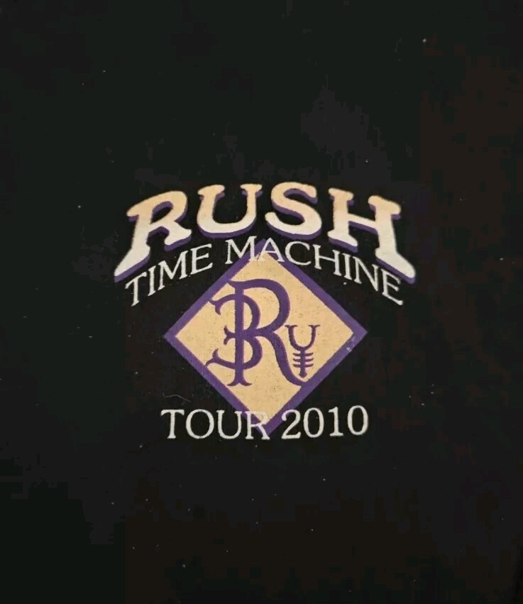 RUSH 2010 TIME MACHINE Tour LONG SLEEVE Sz L T SHIRT Geddy Lee Neil ...