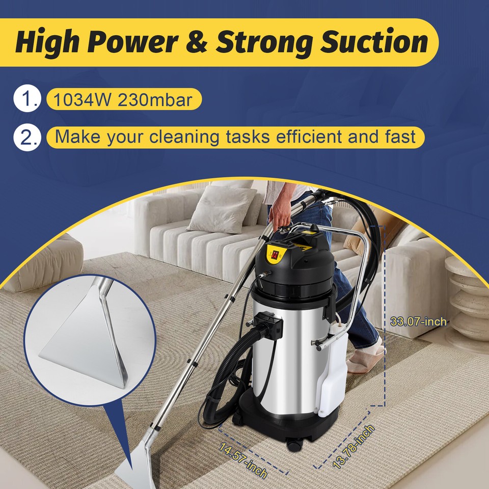 40L Commercial Carpet Cleaning Machine 3in1 Cleaner Pro Vacuum Cleaner ...