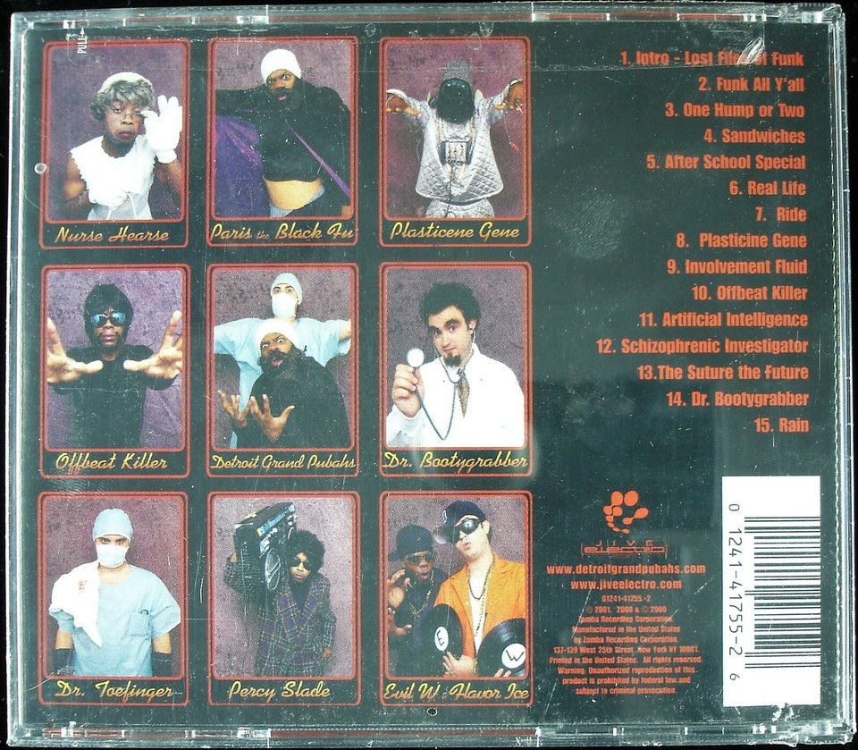 DETROIT GRAND PUBAHS "FUNK ALL Y'ALL" 2001 CD ALBUM 15 TRACKS ~RARE ...