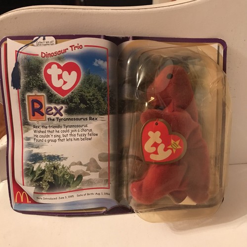 NIB Ty Beanie Baby Dinosaur Trio REX ONLY - Birthday August 1, 1994 | eBay