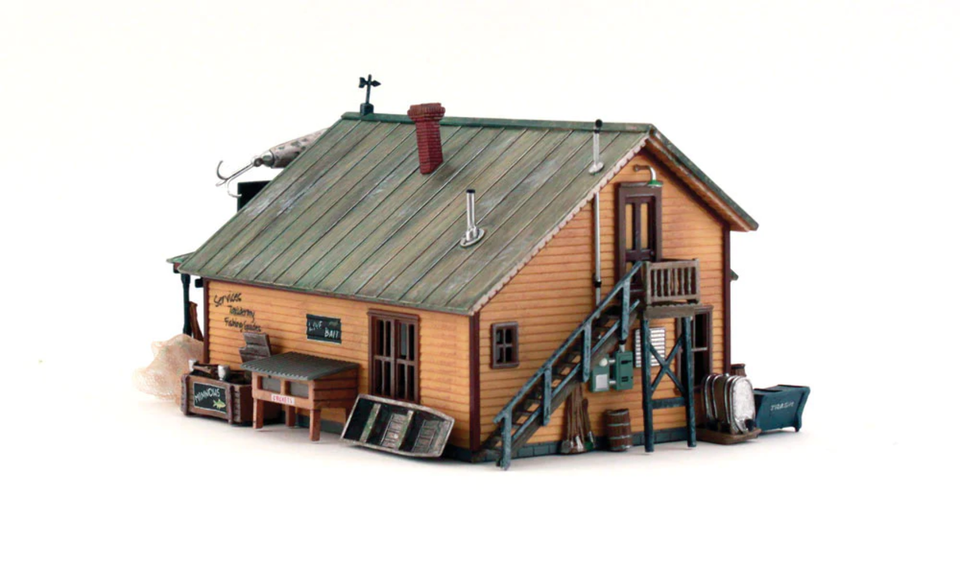 New Woodland HO Scale Built-&-Ready Structure Mo Skeeters Bait/Tackle ...