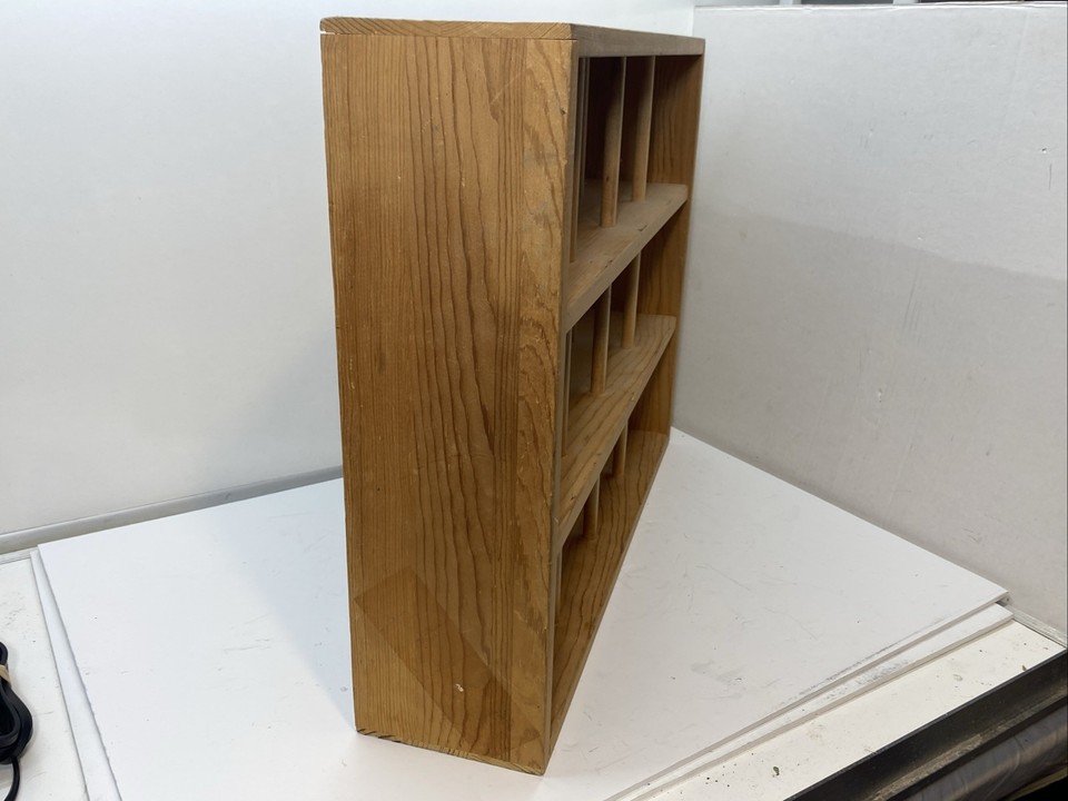 Napa Valley Box Company Wooden 144 CD Storage Rack Crate Shelf 23” x 18 ...