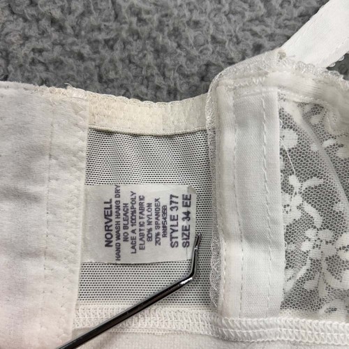 Vintage Norvell Bra 34EE Full Coverage 377 Soft Cup Cone Style Lace ...