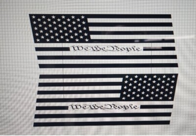 We The People American Flag Ford Excursion Side window Flags. Both ...