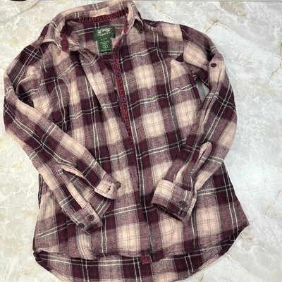 Stillwater Supply Co Womens Shirt Size Small Red Plaid Flannel Roll Tab ...
