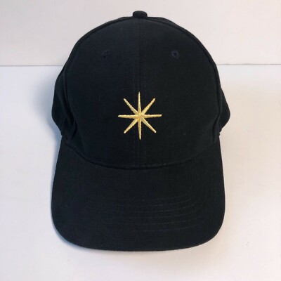 Black Financier and Star Embroidered Baseball Hat Cap Adjustable Strap ...