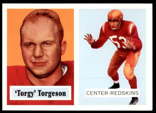 1957 TOPPS ARCHIVES LAVERN TORGESON WASHINGTON REDSKINS #12 | eBay