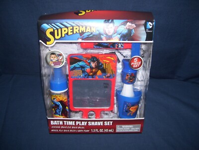 Superman 5 Piece Bath Time Play Shave Set new DC Comics | eBay