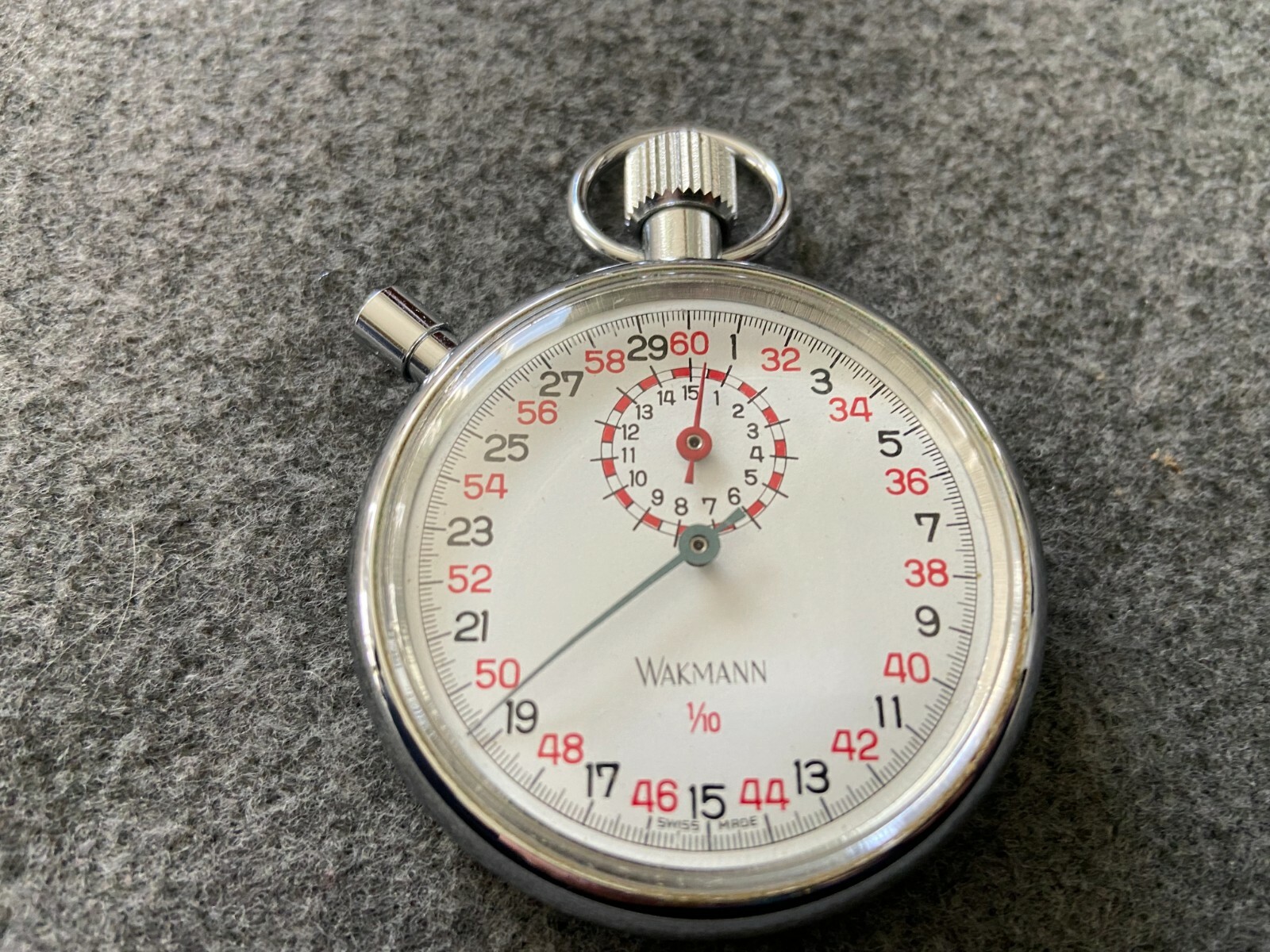 Swiss Made Wakmann 1/10 Mechanical Wind Up Stopwatch | eBay