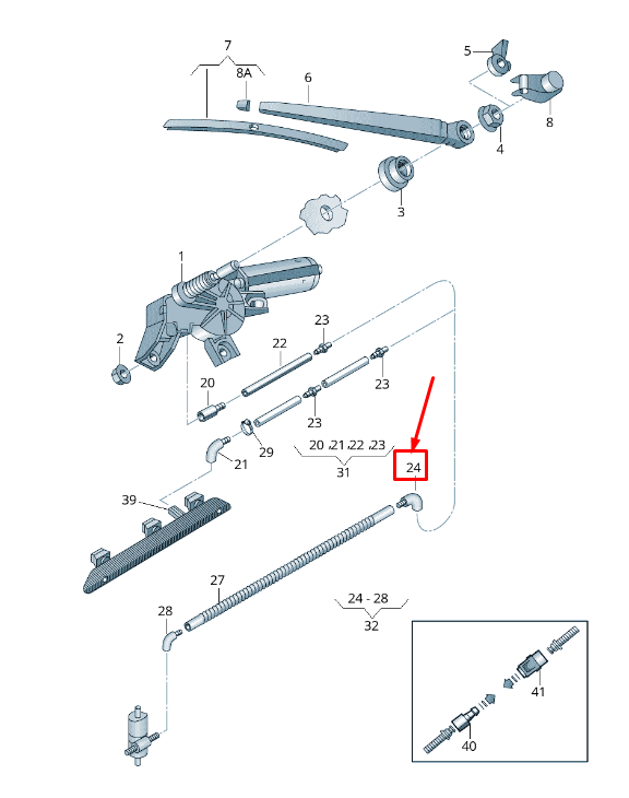 SKODA KODIAQ NS Scheibenwaschrohr-Winkelstück 5J0955659A NEU Original ...