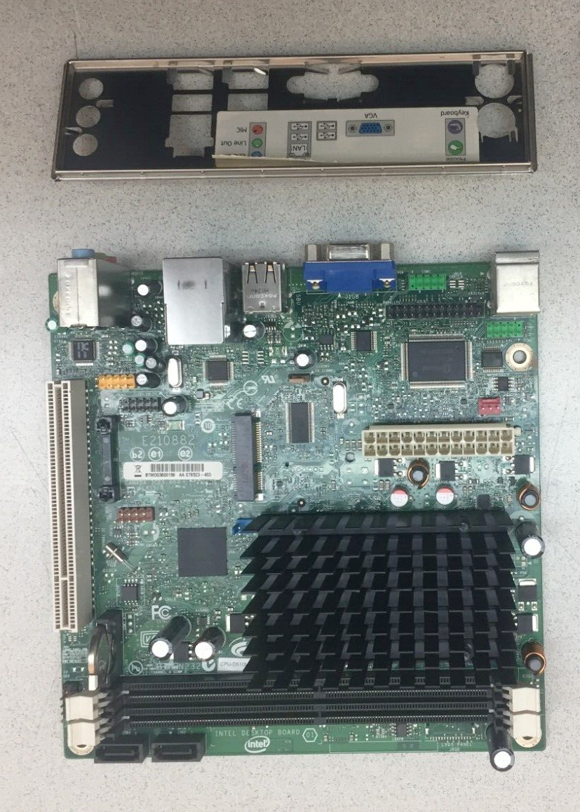 PARTS/AS-IS - Intel D510MO ATOM BOARD Micro ITX mITX - NON FUNCTIONAL ...