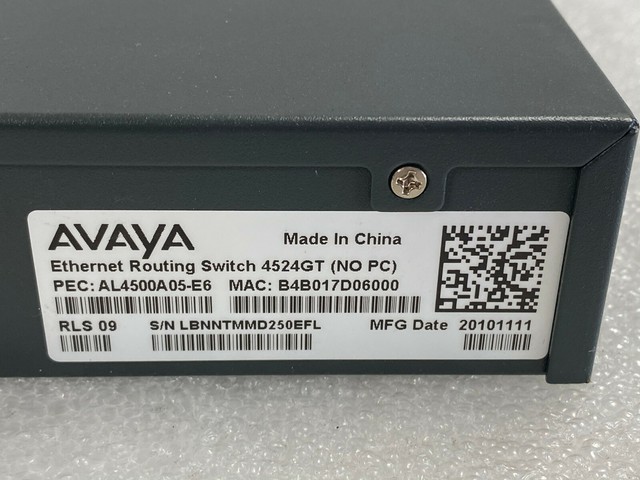 Avaya Nortel 4524GT 24 Port Ethernet Routing Switch R4 for sale online ...