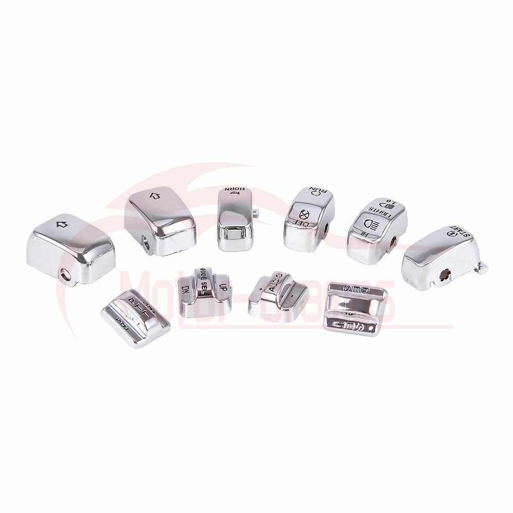 Chrome Hand Control Switch Housing Caps Fit for Harley Touring Electra ...