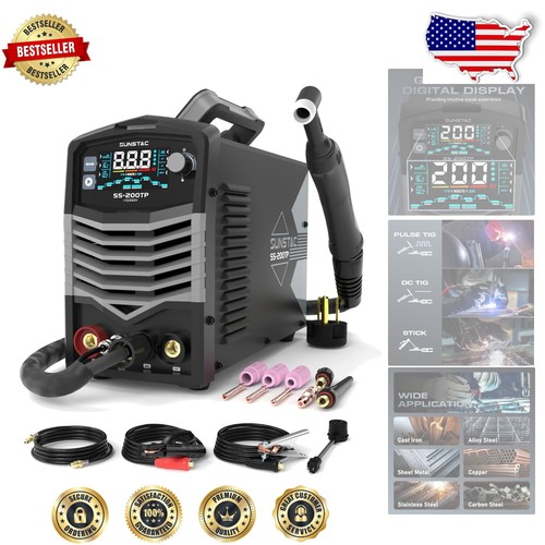 Dual Voltage 200A TIG Welder - Pulse TIG, Stick Welding, Lightweight ...