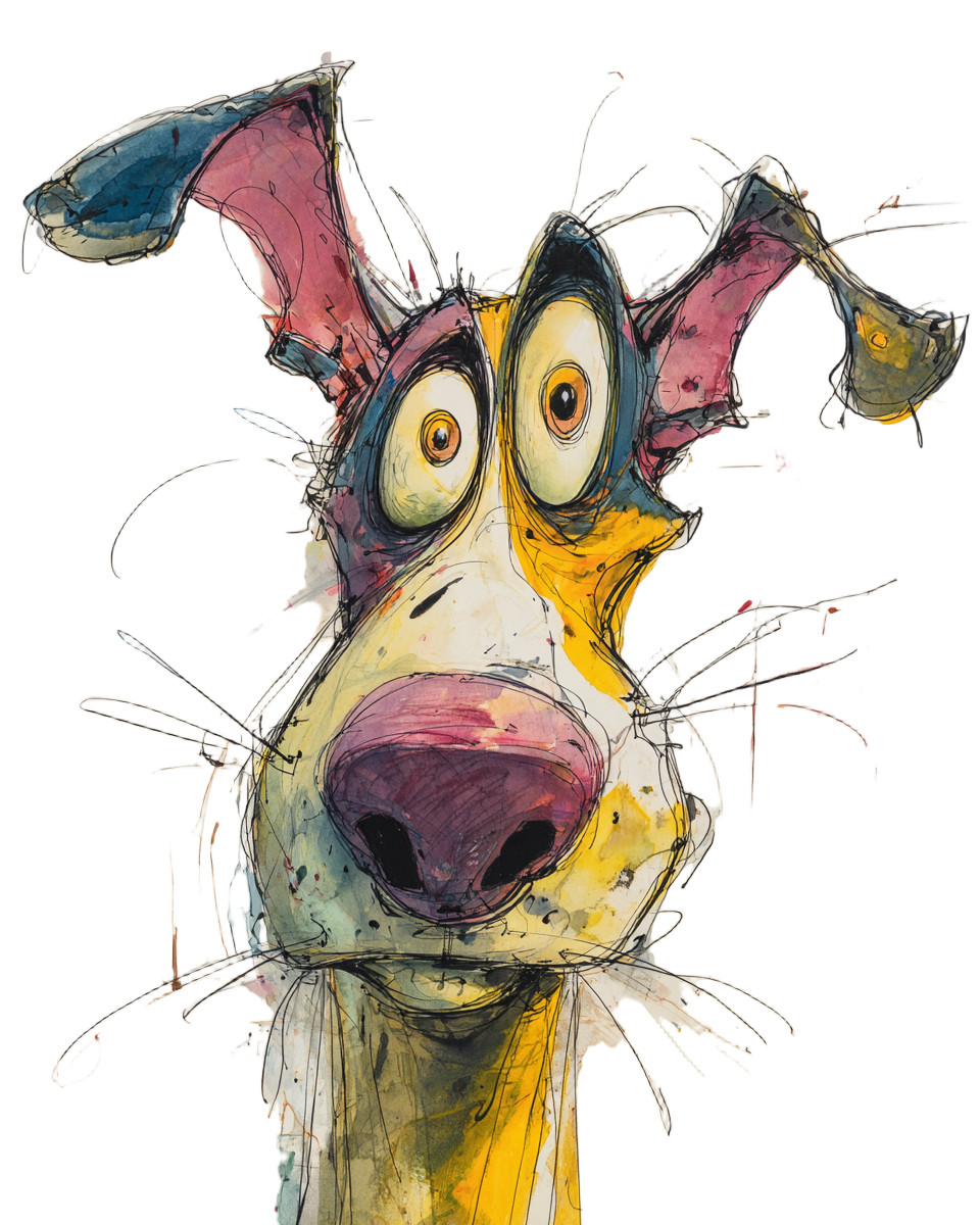 Exaggerated Dog Caricature V3 Vinyl Car Decal Sticker – Waterproof & | eBay