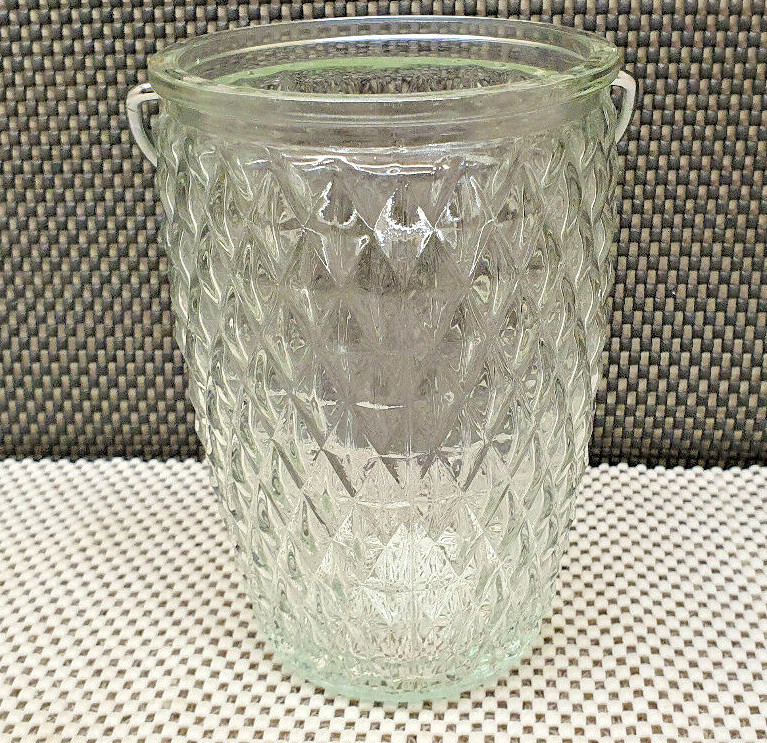 Bucket To Ice-Cube Glass Chiseled Diamond Handle Decoration | eBay