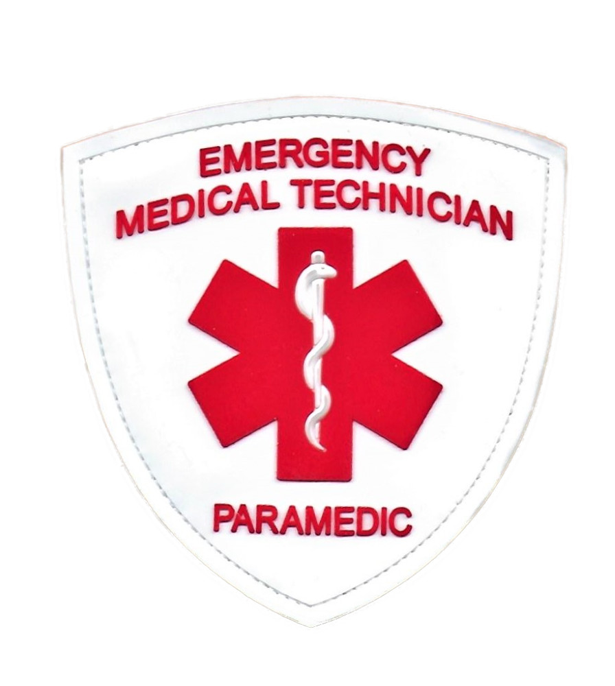 Paramedic Medic EMT Caduceus Red PVC Patch | Grelly USA