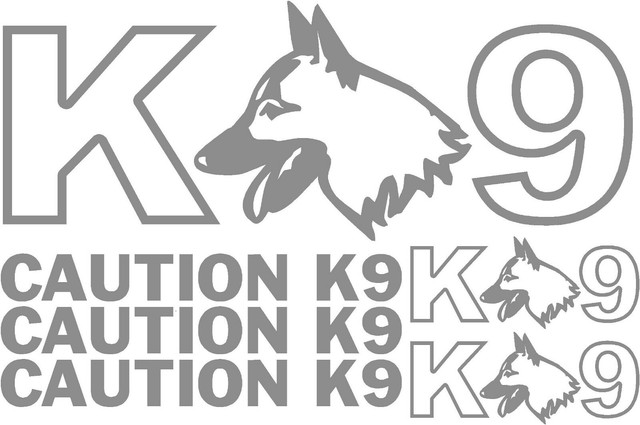Caution K9 Unit Set - Die-cut Vinyl Decal -Car / Truck / Window Sticker ...
