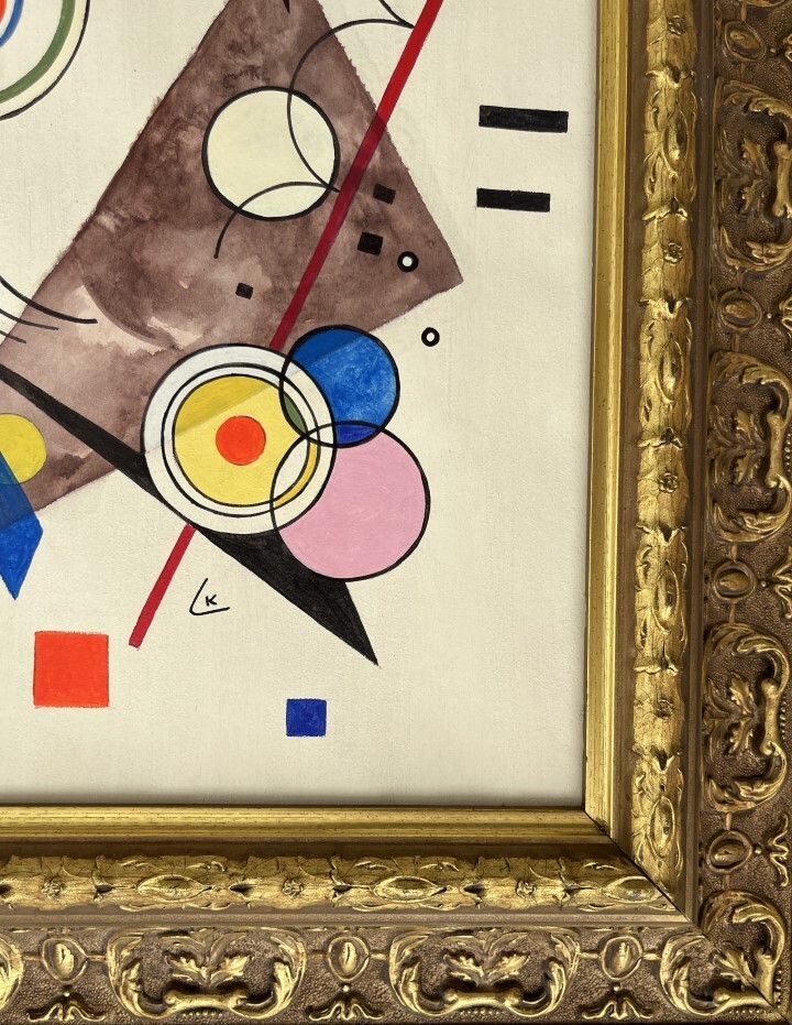 Wassily Kandinsky Watercolor hand signed style of/(1866-1944) Art Hand ...