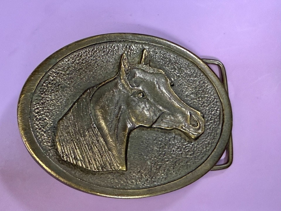 Horse Head Vintage 1973 N-5 James Lind Wyoming Studio Art works Belt ...