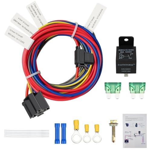 Electric Fuel Pump Relay Kit 12V Relay Bypass Switch Kit Fuel Pump ...