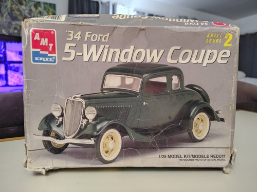 AMT '34 Ford 5-Window Coupe Model Kit 1/25 Scale #8214 Sealed Box | eBay