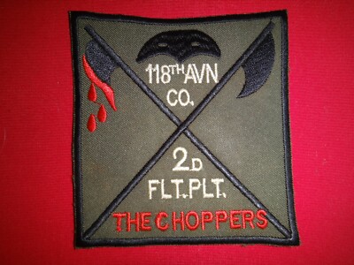 US 2nd FLIGHT Platoon 118th AVIATION Company "THE CHOPPERS" Vietnam War ...