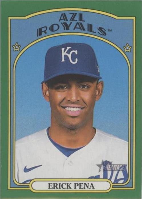 2021 Topps Heritage Minor League Edition - Erick Pena #32 Green Border /75 (RC) for sale online ...